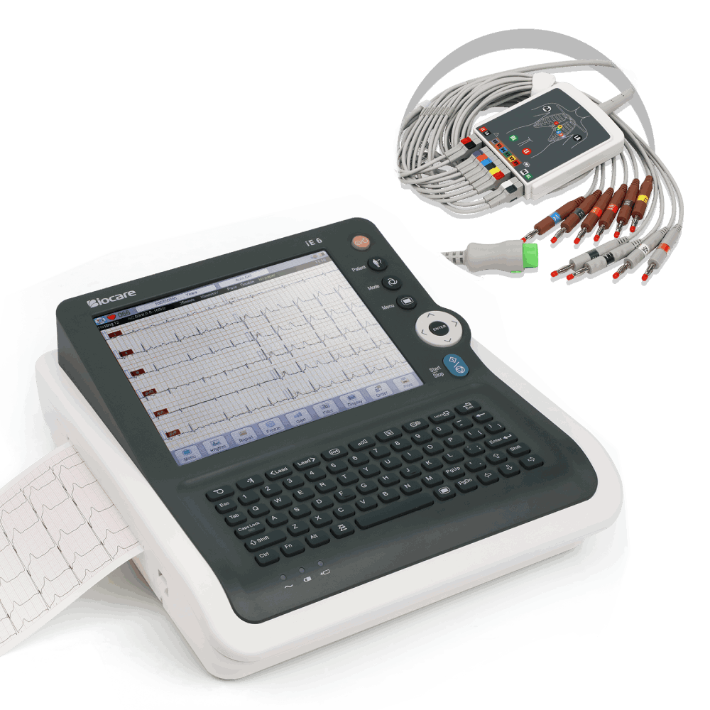 Touchscreen Interpretive 12-Lead EKG Machine for Rapid ECG Diagnosis with 6-Channel Support ...
